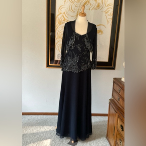 J Kara | Dresses | Navy Jkara 2 Piece Beaded Mother Of The Bride Formal ...